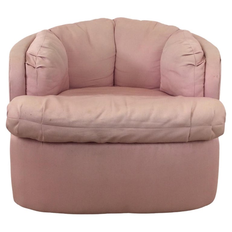 Postmodern Vintage Pink Upholstered Club Chair by Carsons For Sale at ...