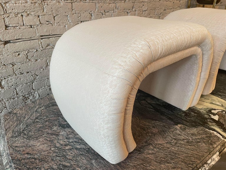 Postmodern Vintage Waterfall Ottomans, a Pair For Sale at 1stDibs ...