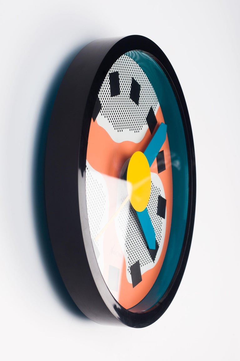 Postmodern Wall Clock by Du Pasquier and Sowden for Neos, Italy, 1988 ...