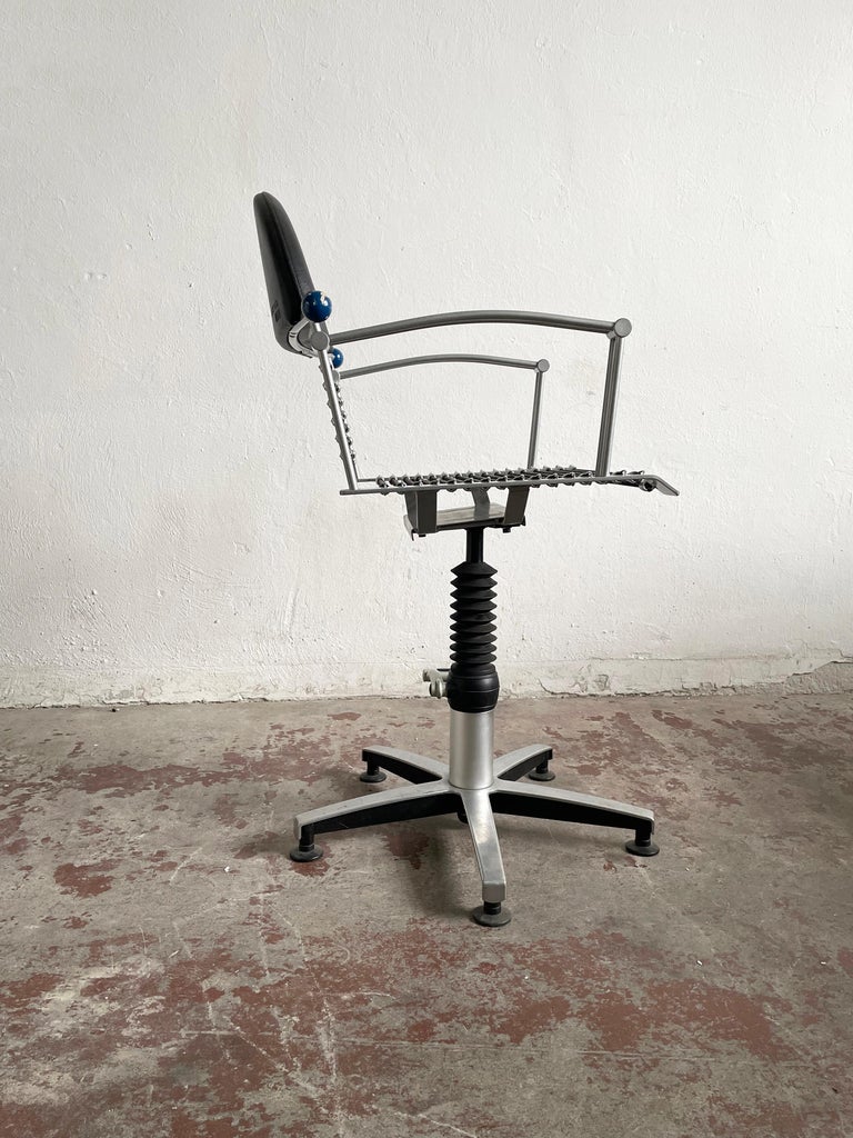 Postmodern 'Welonda' Swivel Chair with Adjustable Height by Wella ...