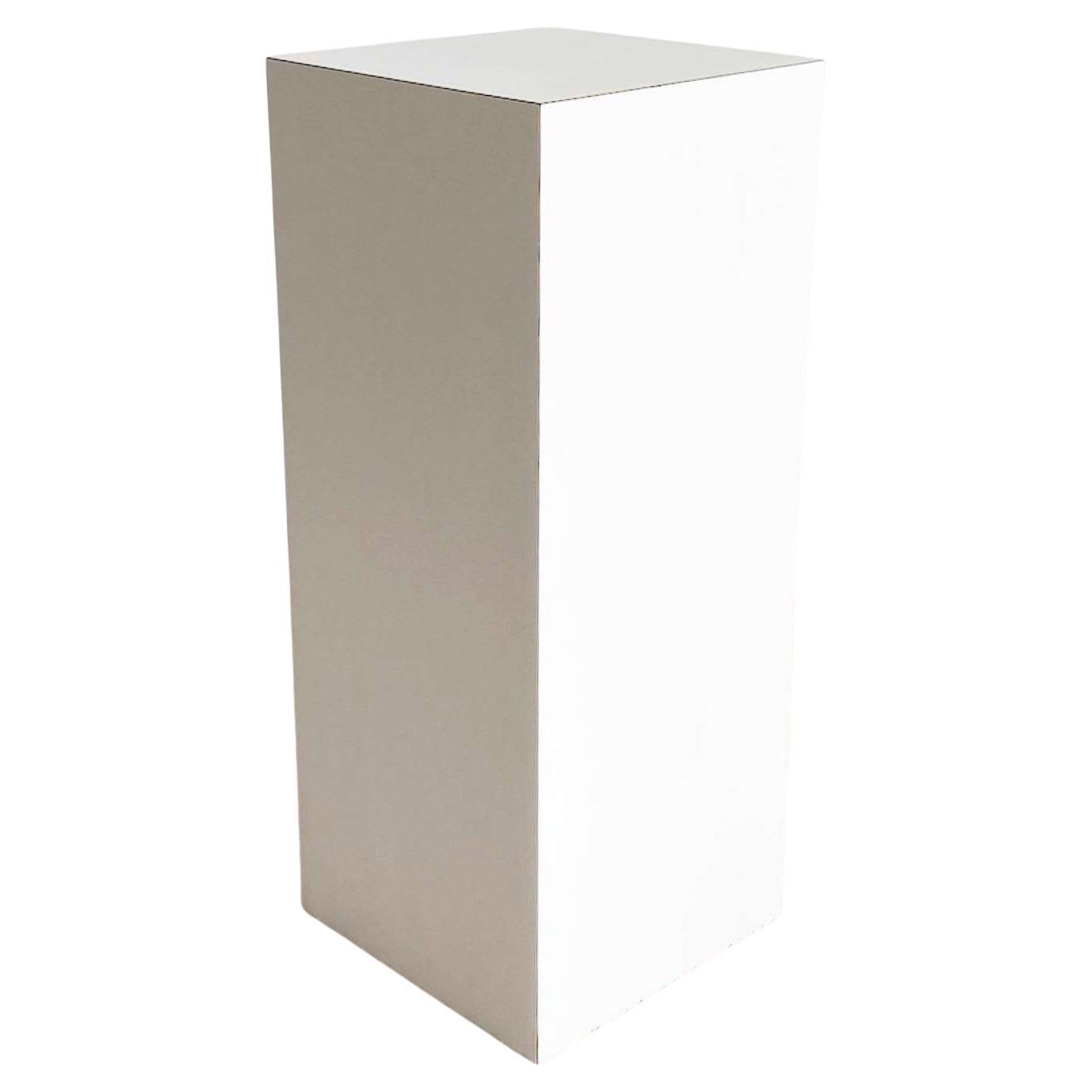 Postmodern Mirrored Hexagonal Wooden Framed Pedestal Side Tables - a ...