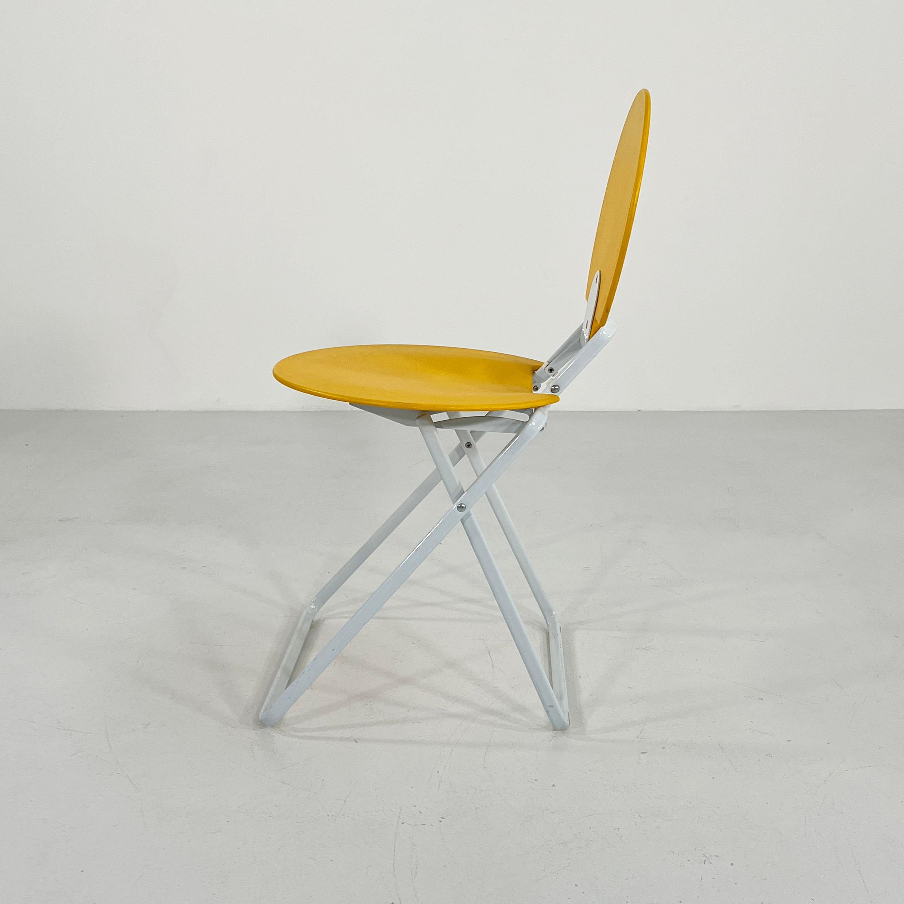 Postmodern Yellow Folding Chair, 1980s at 1stDibs