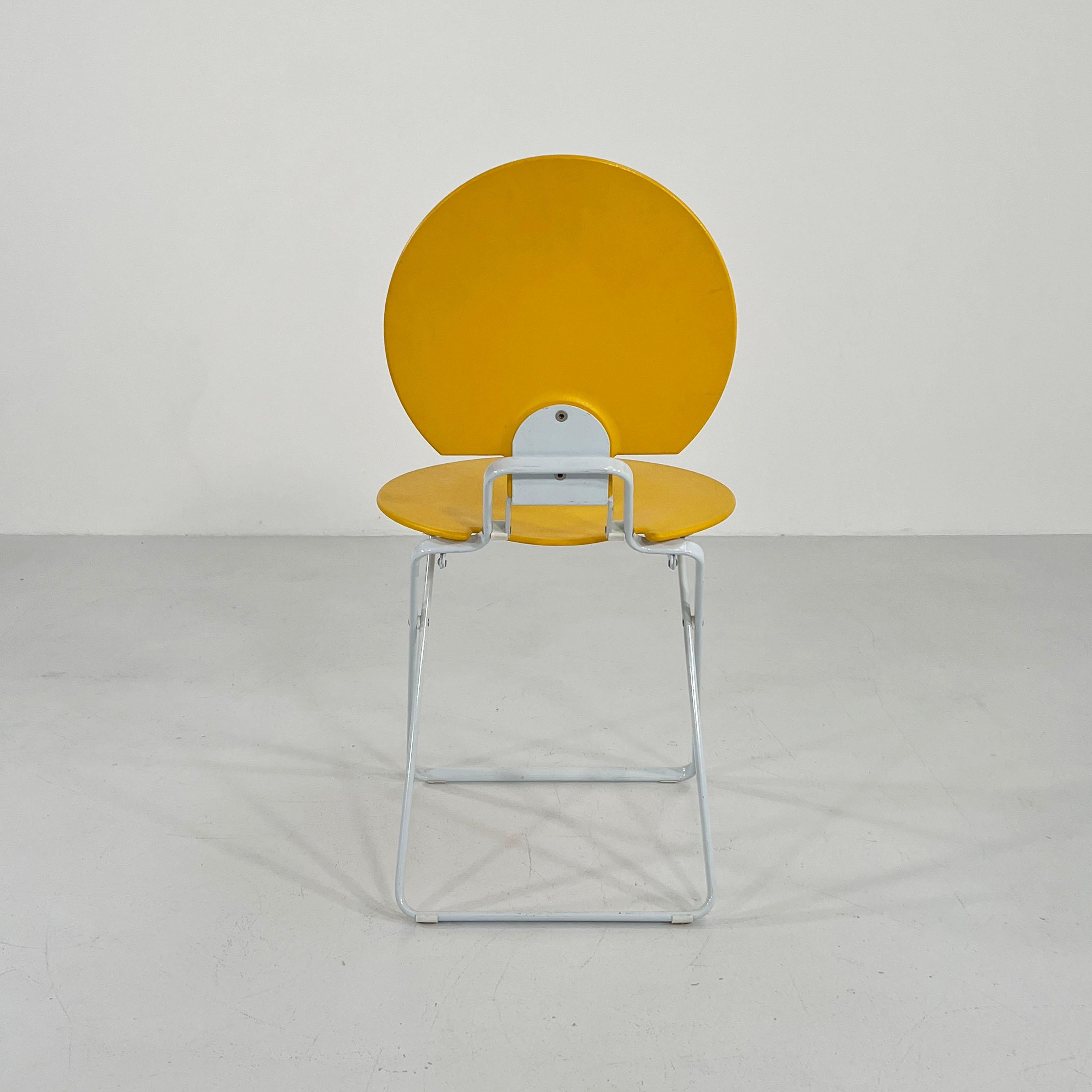 Postmodern Yellow Folding Chair, 1980s at 1stDibs