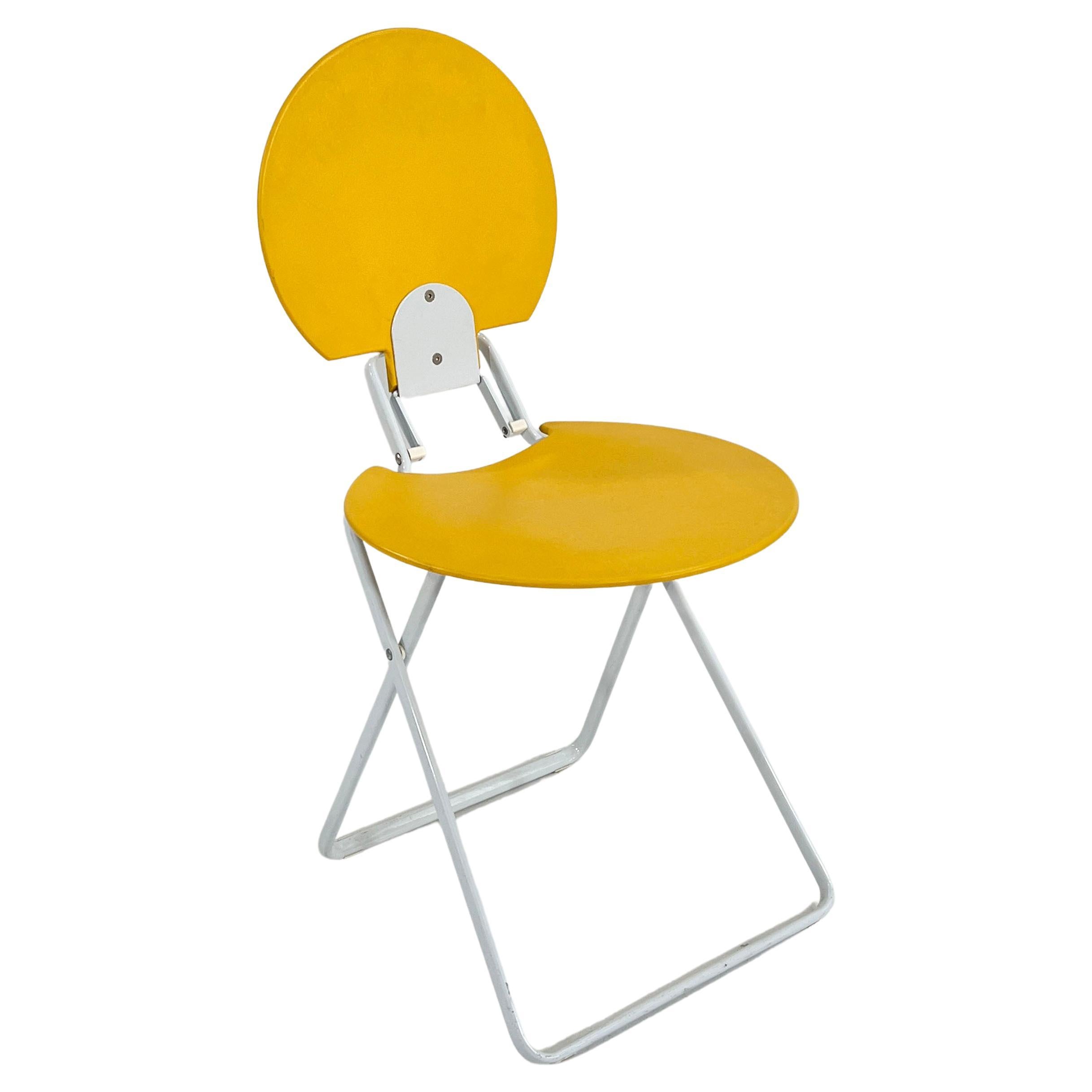 Postmodern Yellow Folding Chair, 1980s at 1stDibs