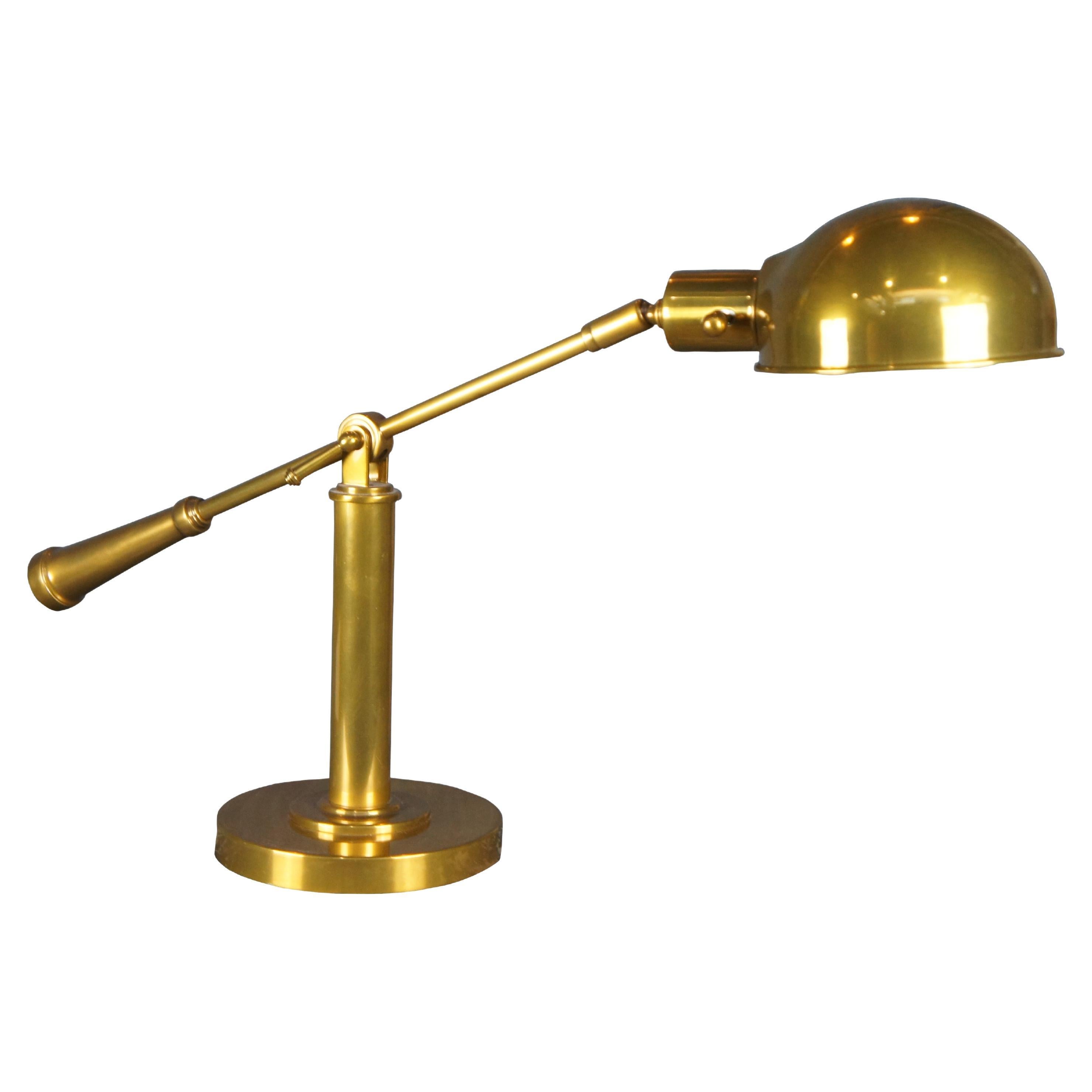 Pottery Barn Brass Boom Arm Adjustable Brass Pharmacy Desk Light Table ...
