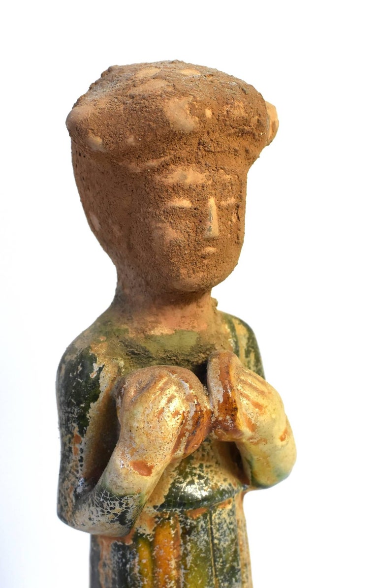 Pottery Figure Musician, Tang San Cai Terracotta at 1stDibs