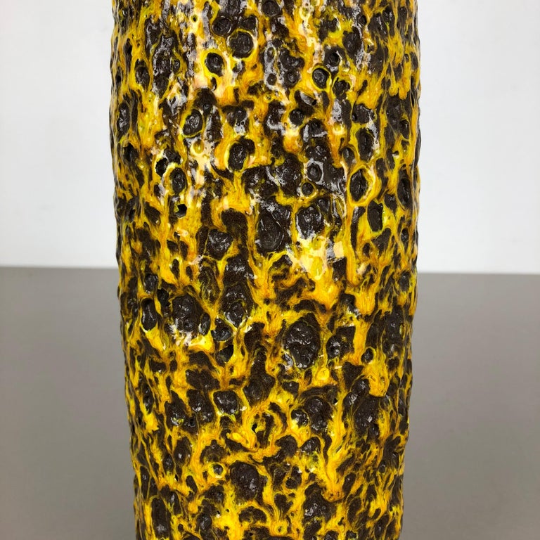 Pottery Super Yellow Color Fat Lava Multi-Color Vase Scheurich WGP ...