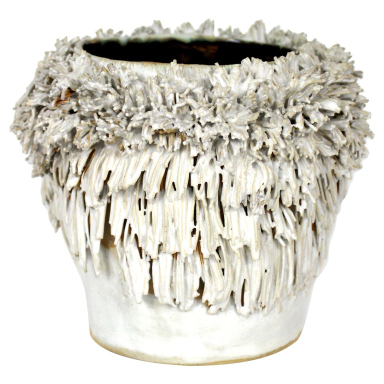 Pouf Vessel in Glazed Ceramic by Trish DeMasi For Sale at 1stDibs