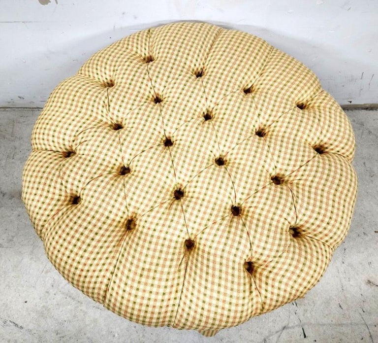 Pouf Ottoman Footstool Tufted " Coco " by Ethan Allen at 1stDibs