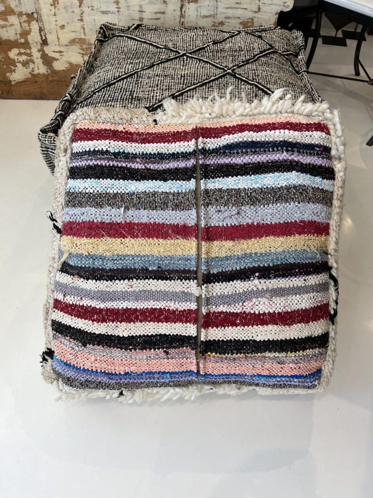 Pouf, Small Square Indian For Sale at 1stDibs
