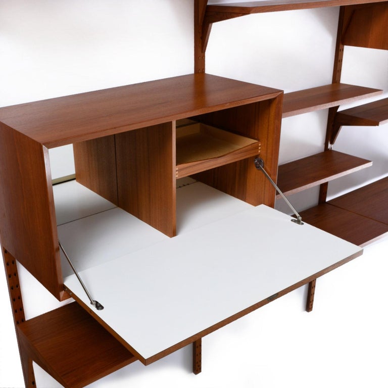 Poul Cadovius Danish Teak CADO Wall Mount Shelving System at 1stDibs