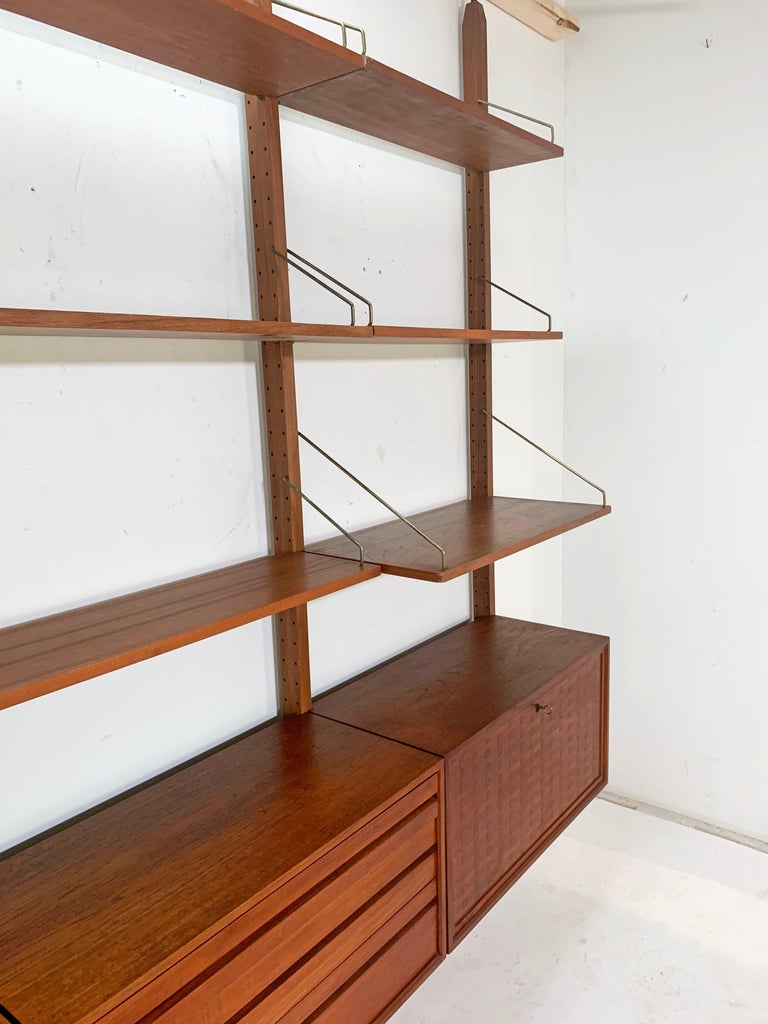 Poul Cadovius Danish Teak Royal System Freestanding Cado Wall Unit at ...