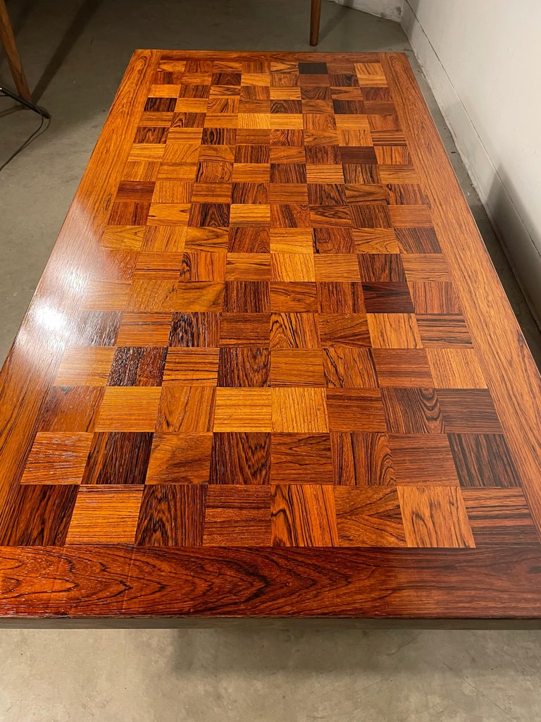 Poul Cadovius Rosewood Checkerboard Coffee Table at 1stDibs