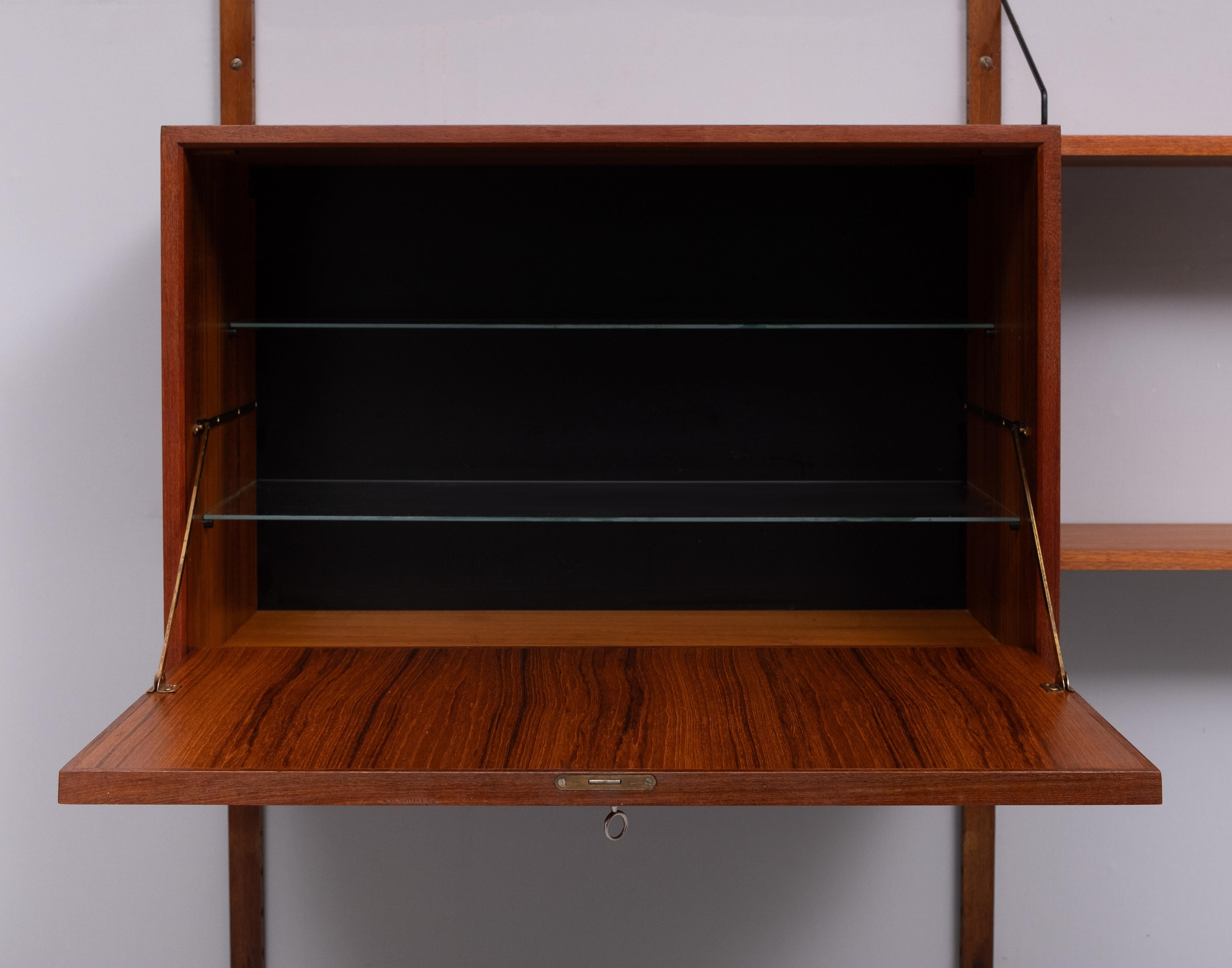 Poul Cadovius Teak Modular Royal Wall System Denmark For Sale at 1stDibs