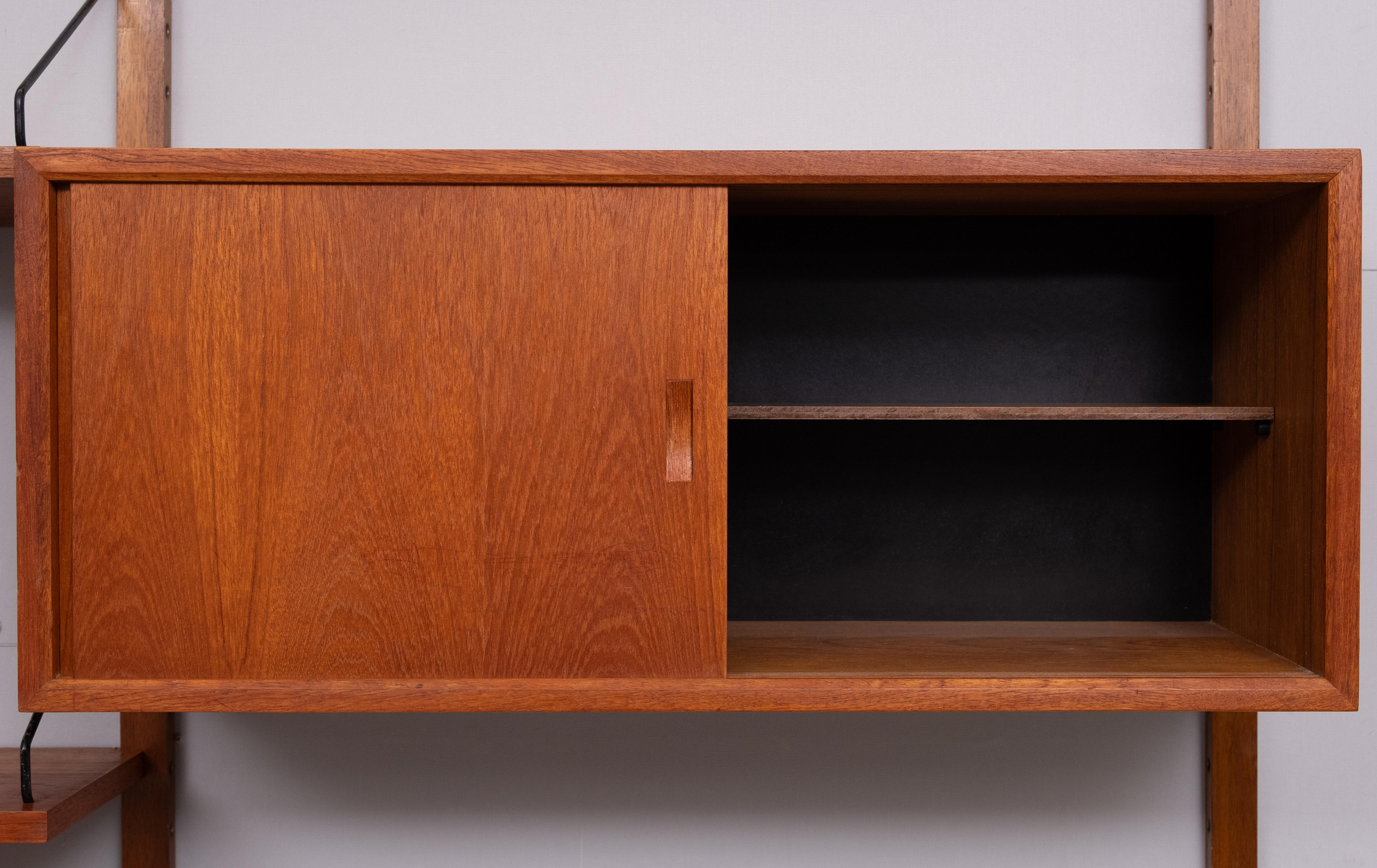 Poul Cadovius Teak Modular Royal Wall System Denmark For Sale at 1stDibs