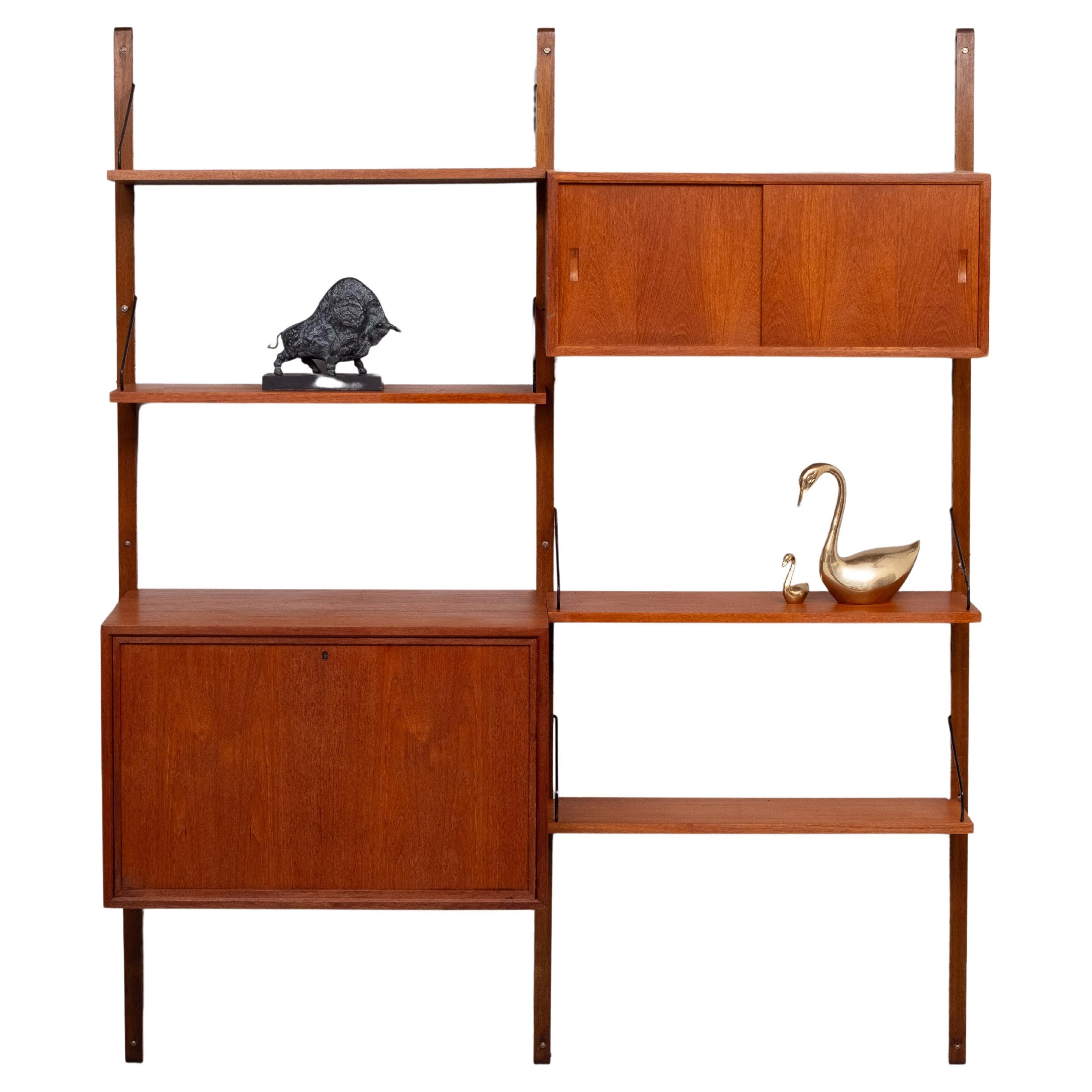 Poul Cadovius Teak Modular Royal Wall System Denmark For Sale at 1stDibs