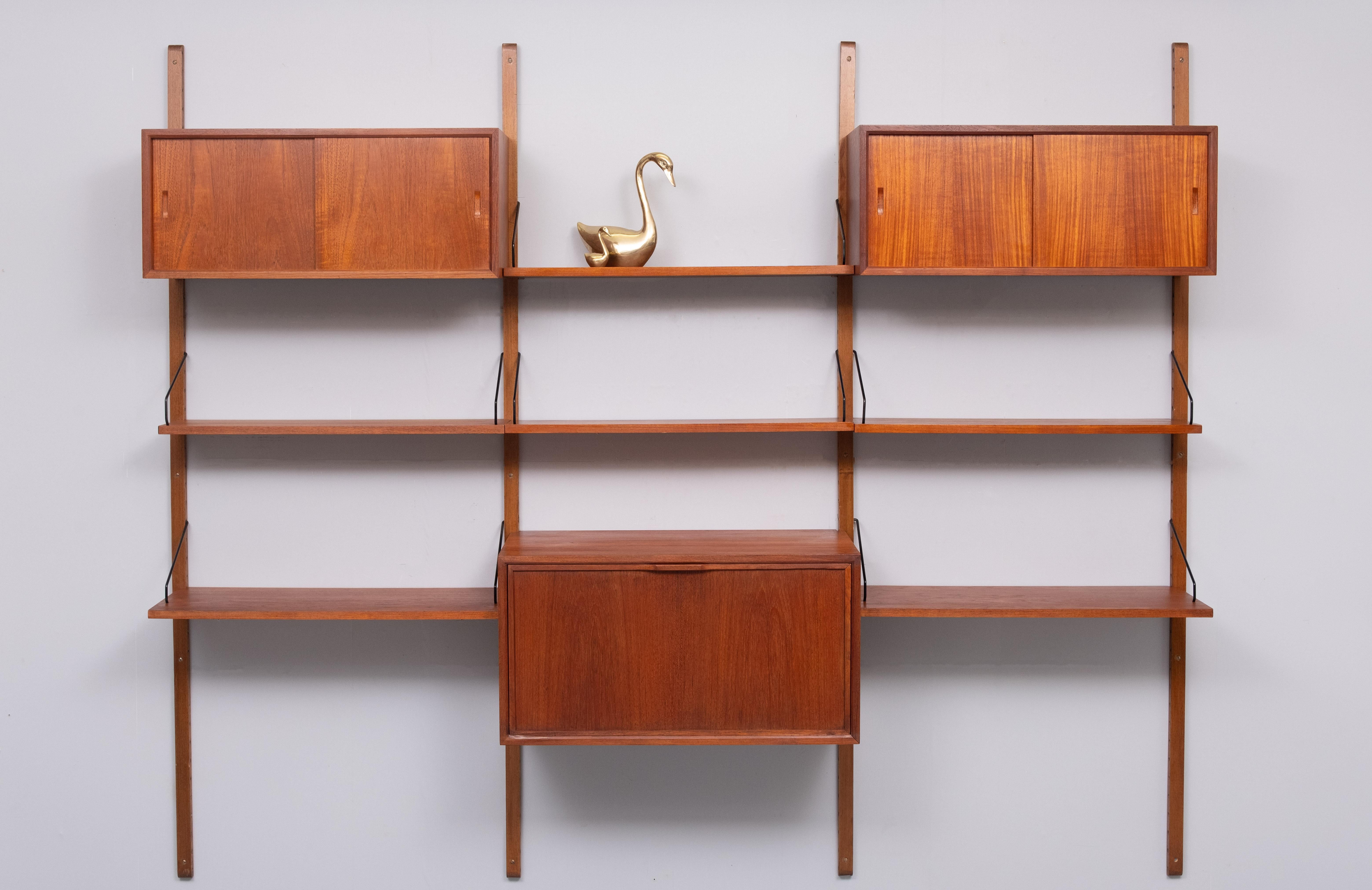 Poul Cadovius Teak Royal Wall System 1960s Denmark For Sale at 1stDibs