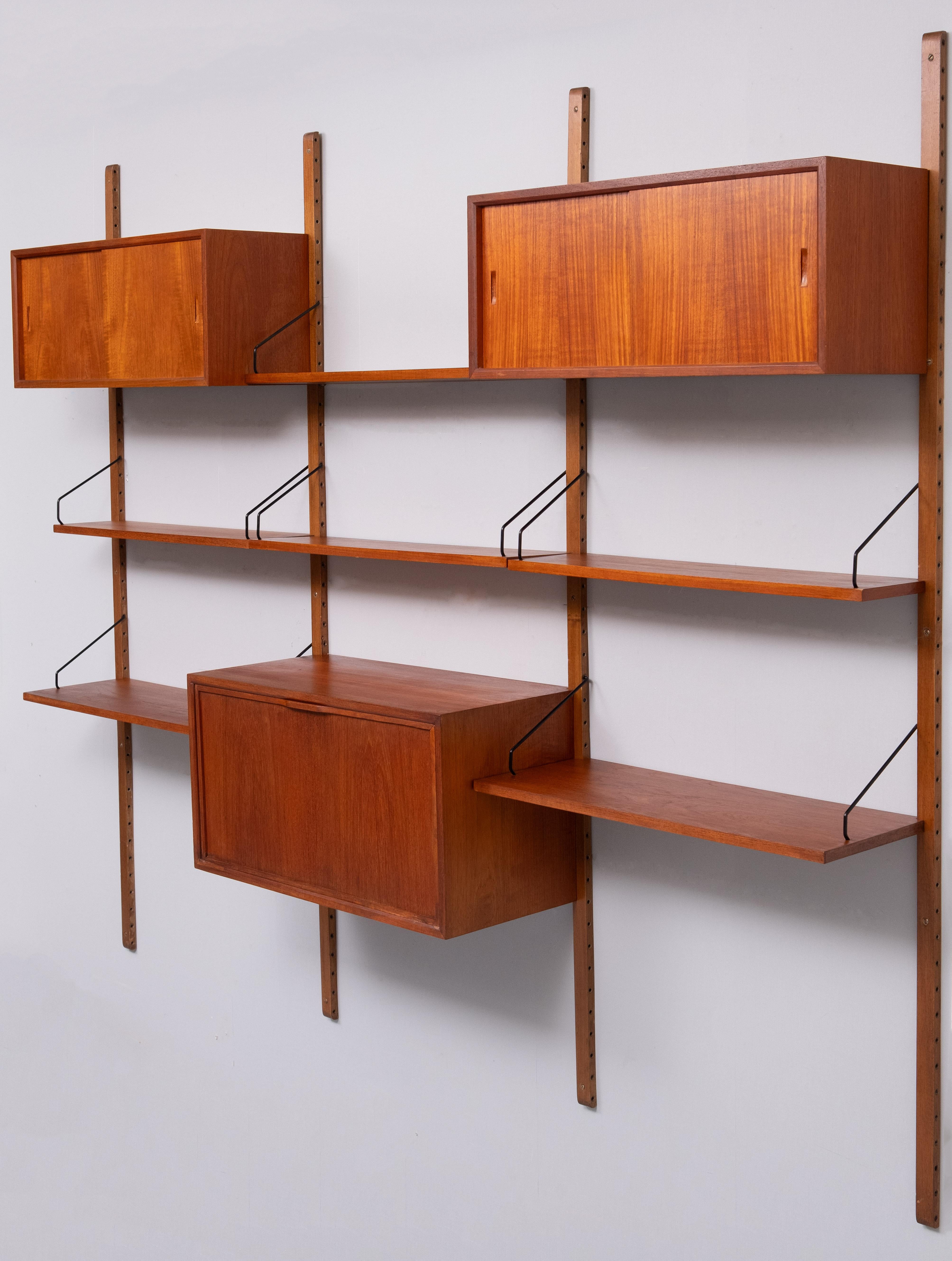 Poul Cadovius Teak Royal Wall System 1960s Denmark For Sale at 1stDibs