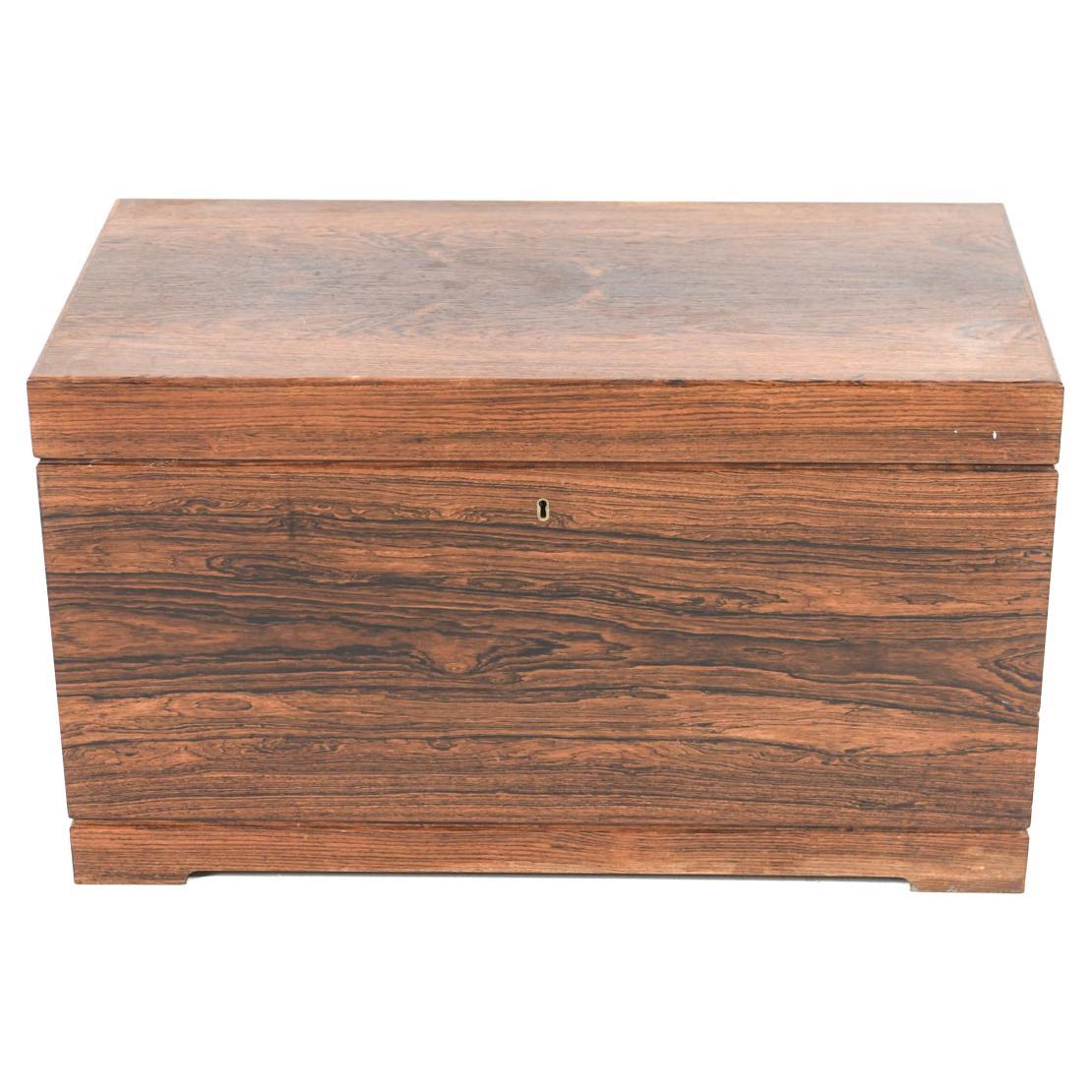 1970s Chinoiserie Hollywood Regency Ebonized Cedar Blanket Chest at 1stDibs