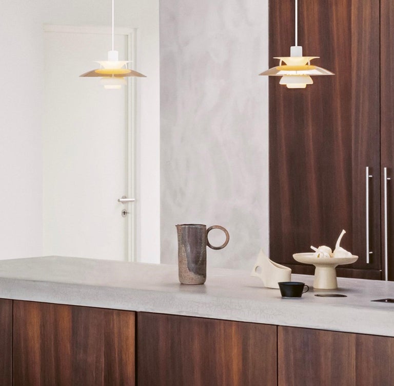 Poul Henningsen PH5 Mini Pendant in Hues of Green for Louis Poulsen For ...