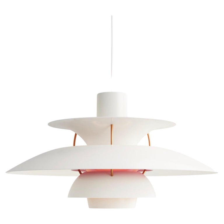 Poul Henningsen PH5 Pendant in White Modern for Louis Poulsen For Sale ...