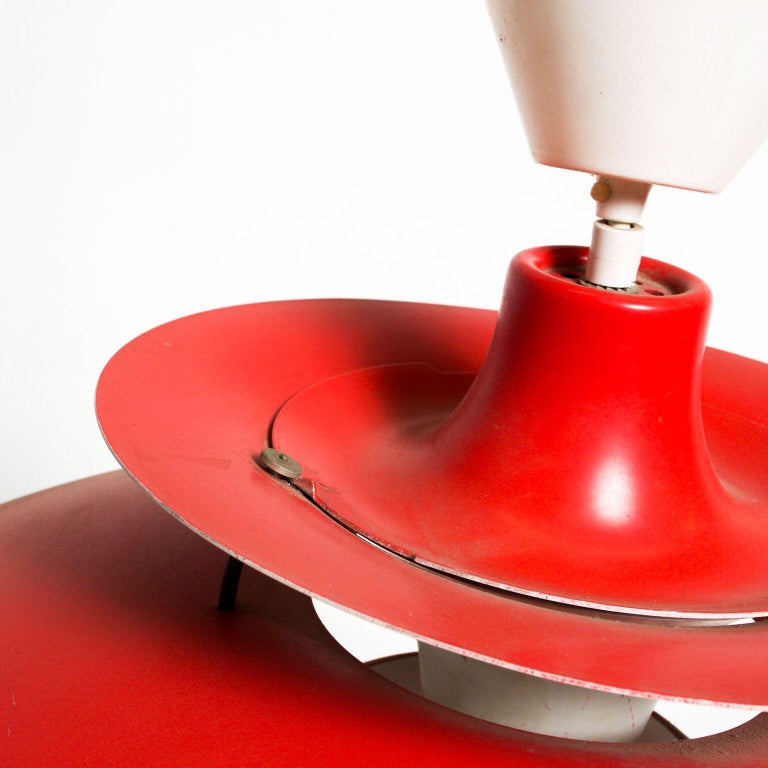 Poul Henningsen PH5 Red Pendant Light Lamp Louis Poulsen Mid-Century ...