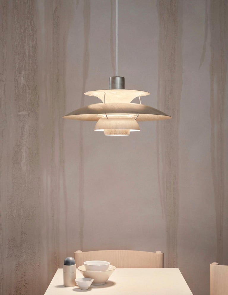 Poul Henningsen Ph5 Retake in Naked Metal for Louis Poulsen at 1stDibs