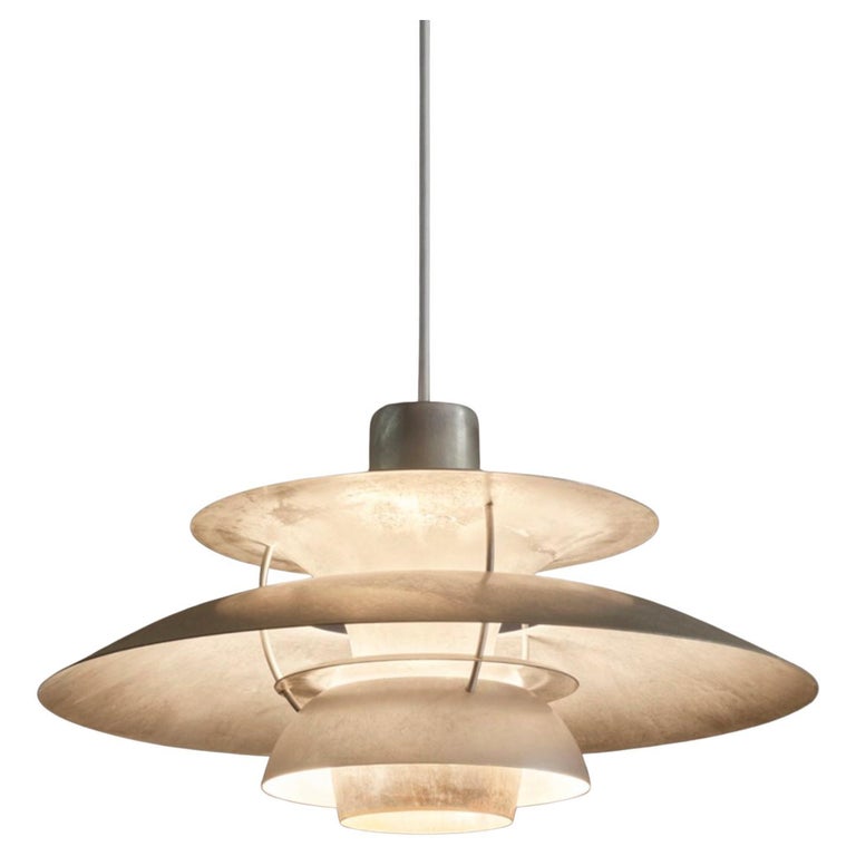 Poul Henningsen Ph5 Retake in Naked Metal for Louis Poulsen at 1stDibs