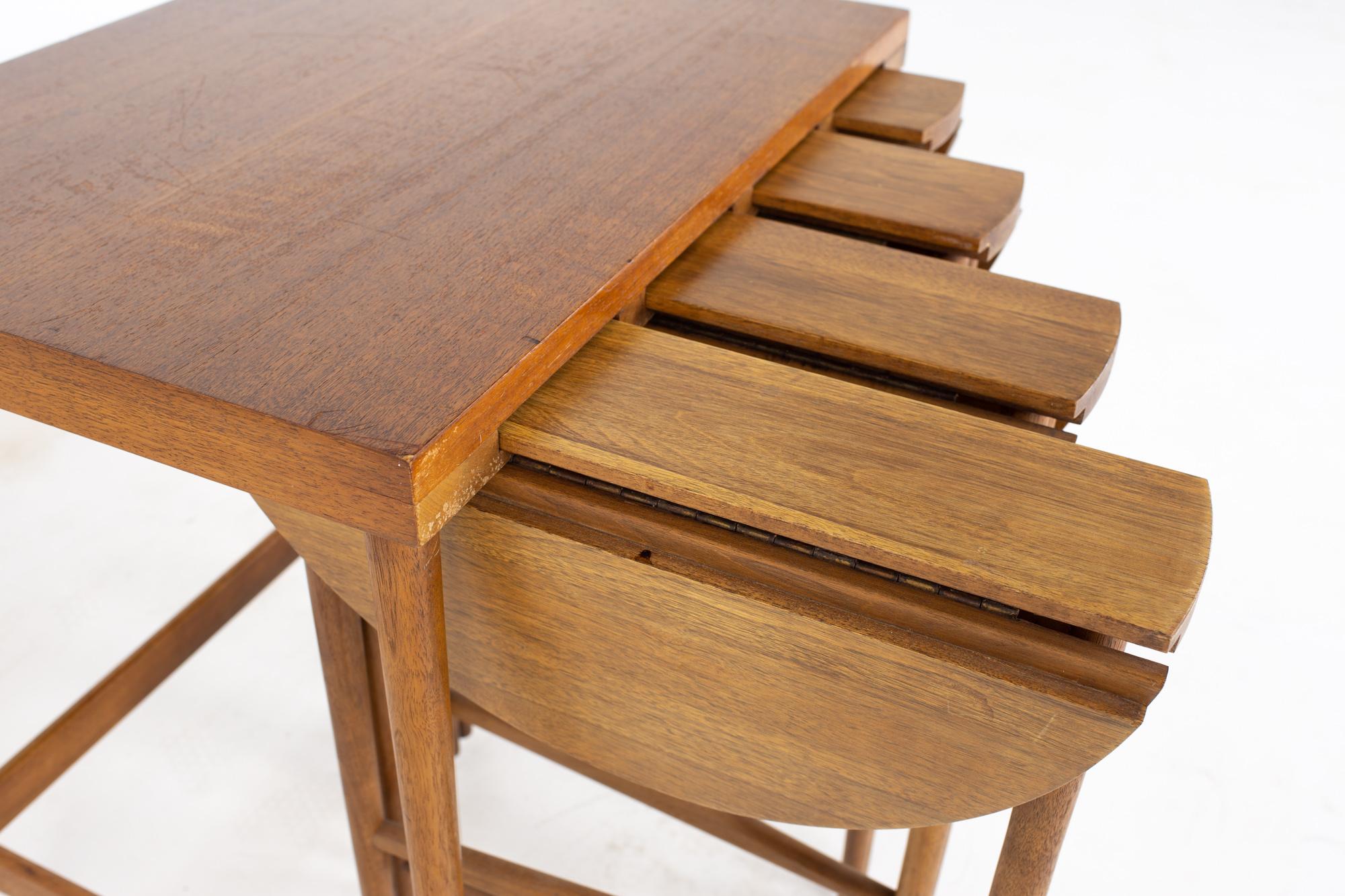 Poul Hundevad Style Mid Century Danish Teak Nesting Tables For Sale at ...