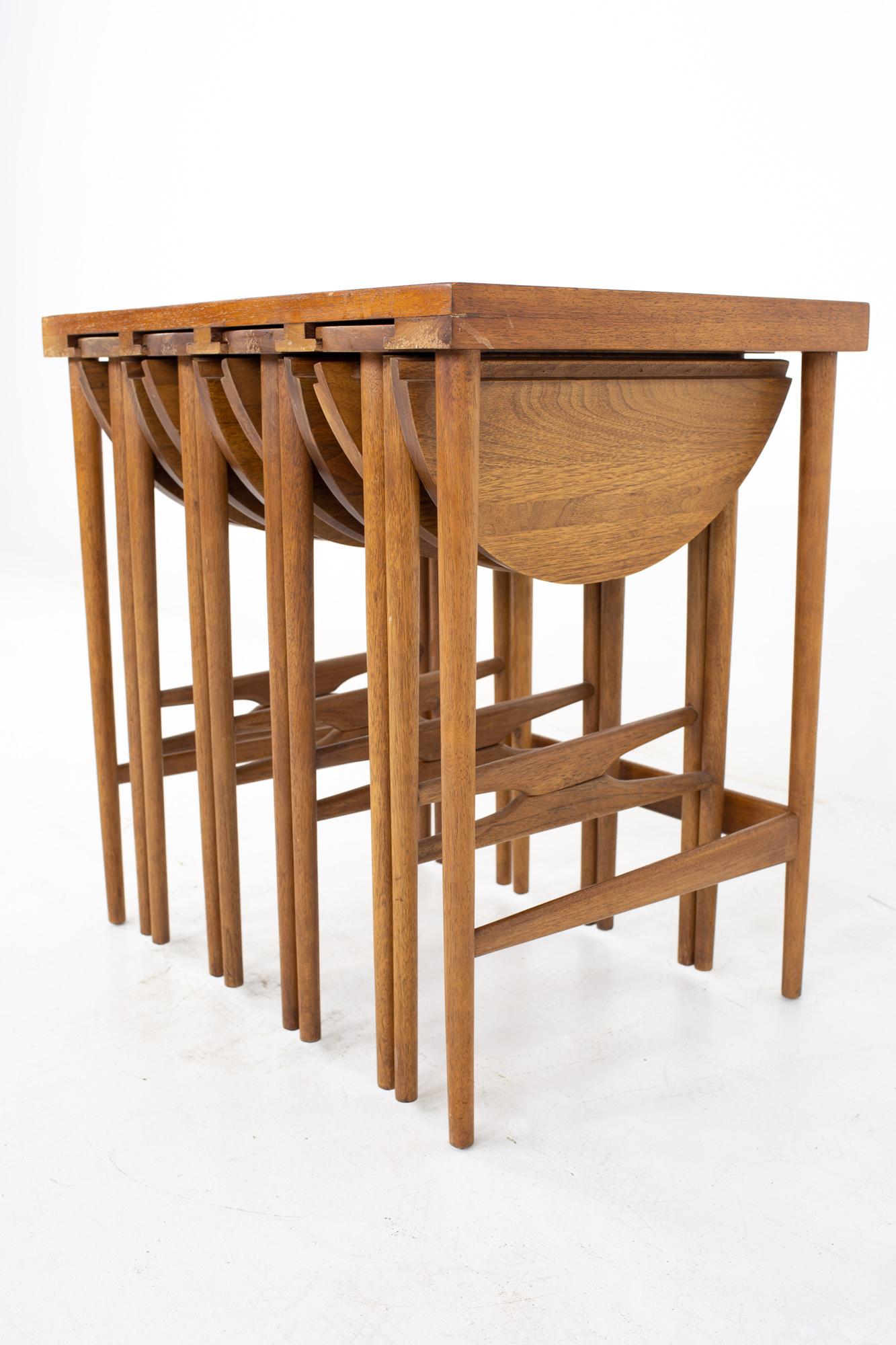 Poul Hundevad Style Mid Century Danish Teak Nesting Tables For Sale at ...