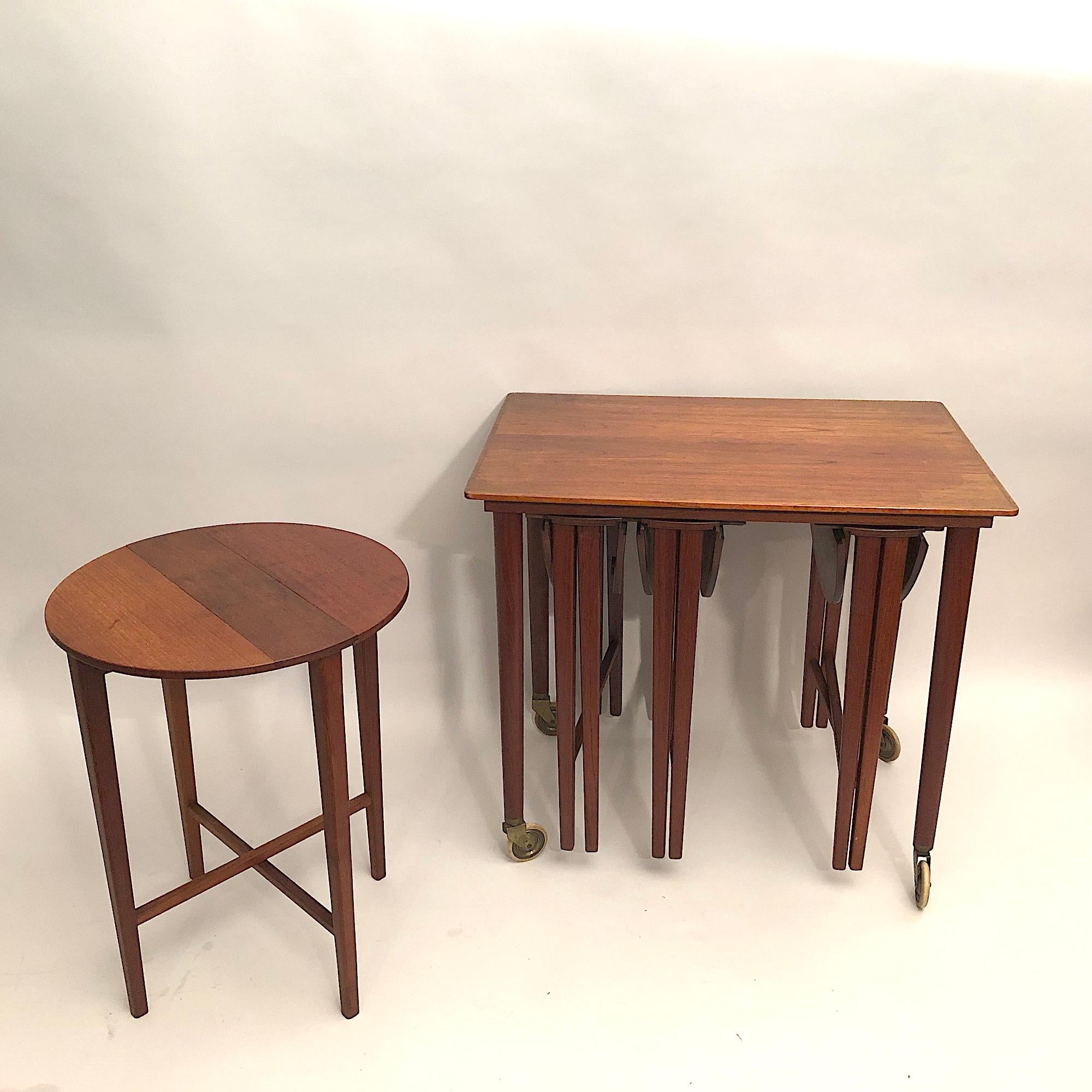 Poul Hundevad Teak Nesting Tables (5) at 1stDibs | poul hundevad ...