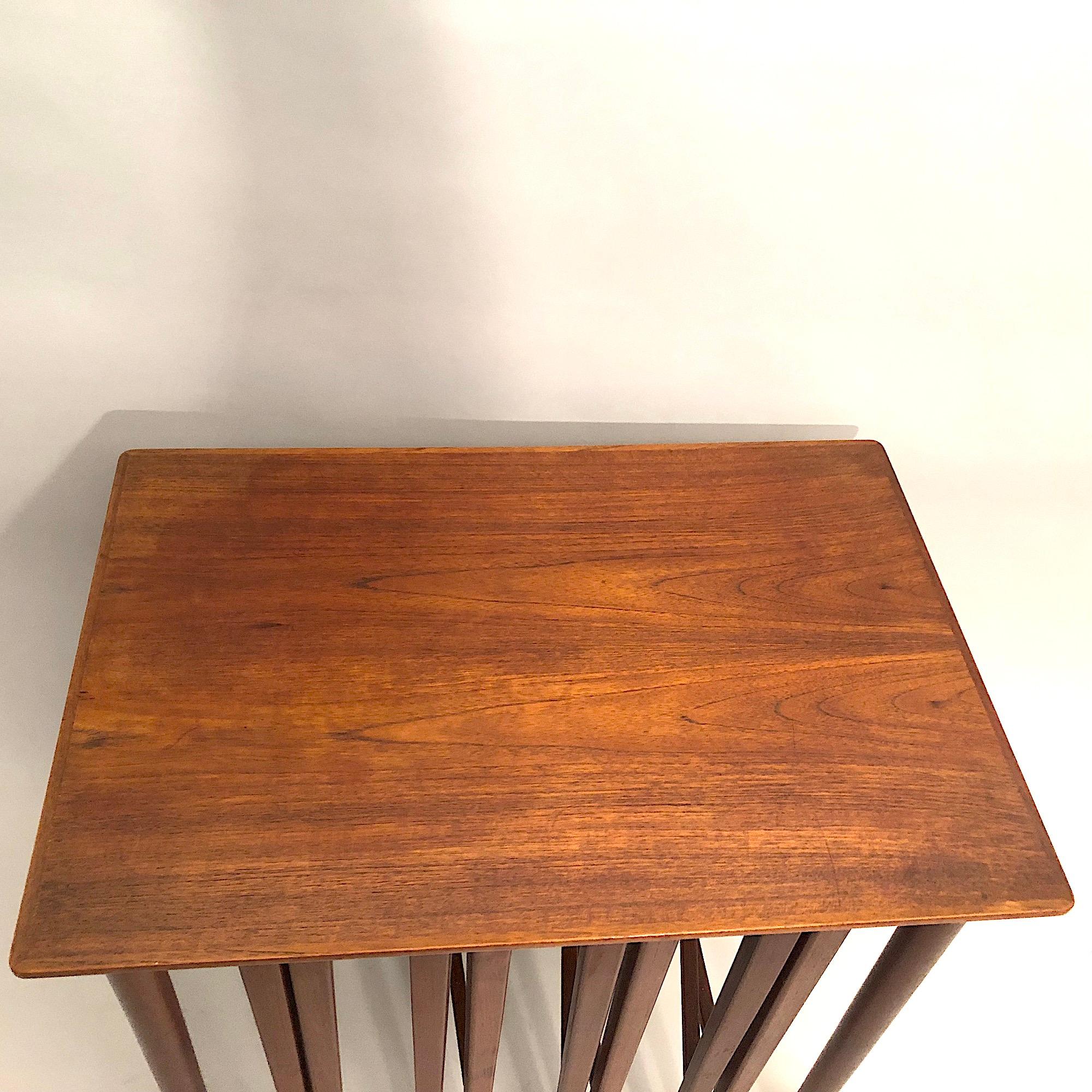 Poul Hundevad Teak Nesting Tables (5) at 1stDibs | poul hundevad ...