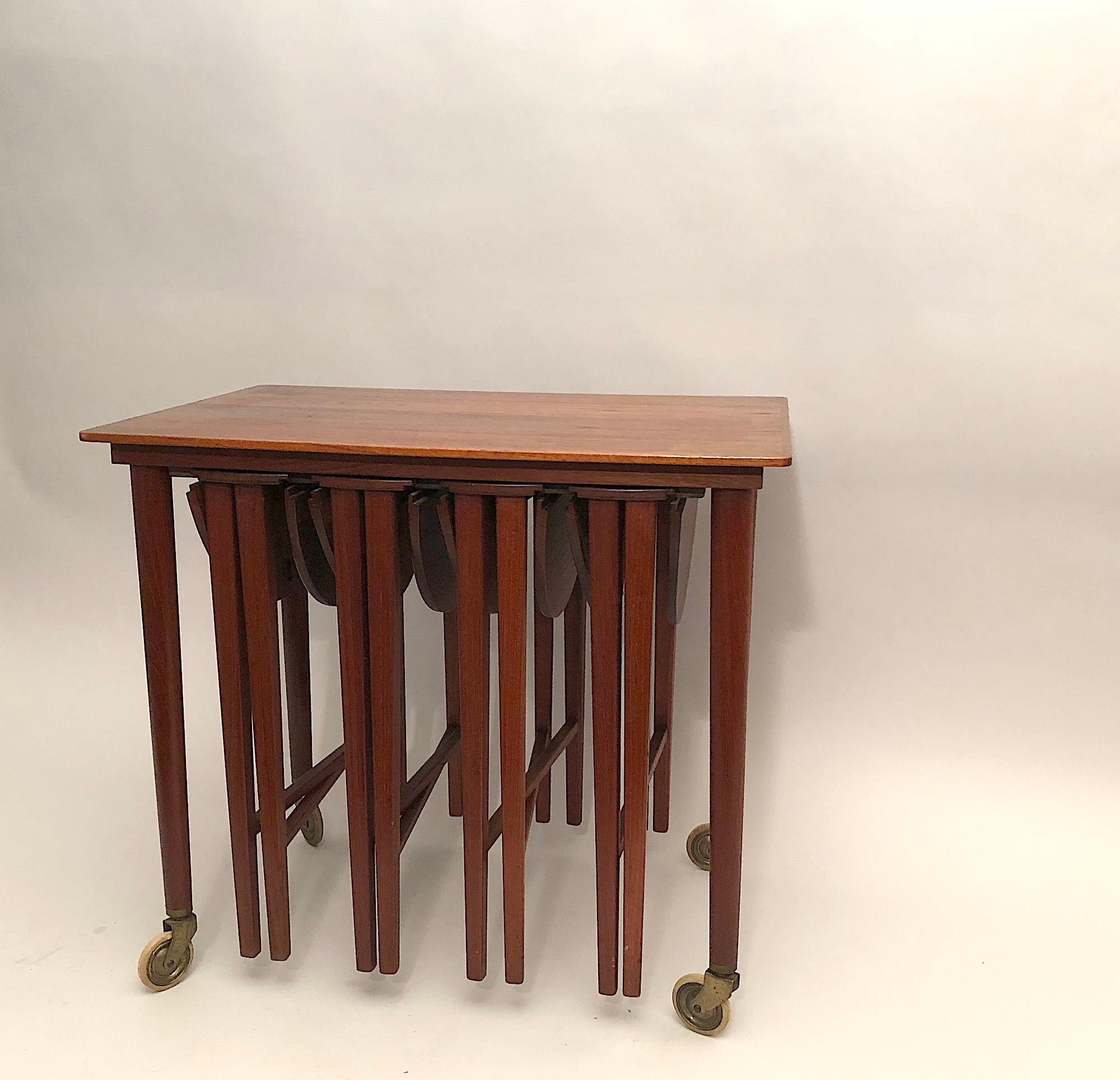 Poul Hundevad Teak Nesting Tables (5) at 1stDibs | poul hundevad ...
