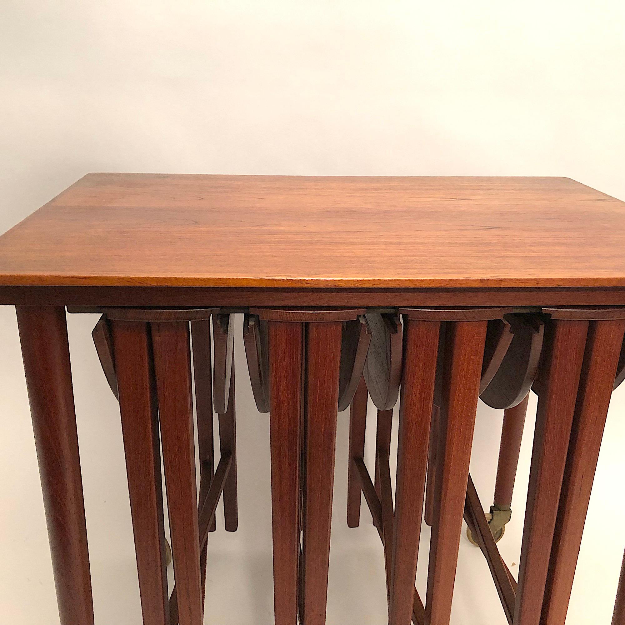 Poul Hundevad Teak Nesting Tables (5) at 1stDibs | poul hundevad ...