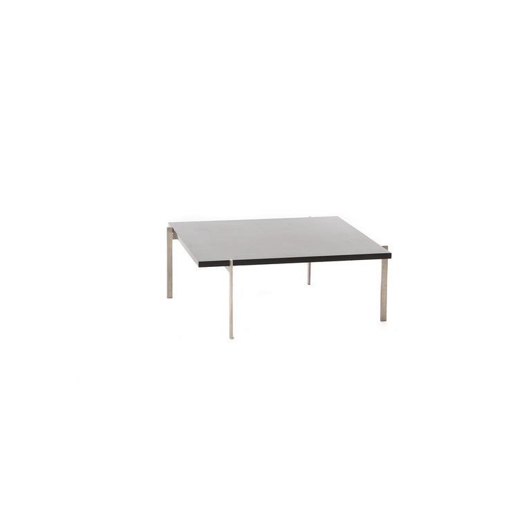 PK61 Slate/Stainless Steel Table by Poul Kjerholm for Fritz Hansen For ...