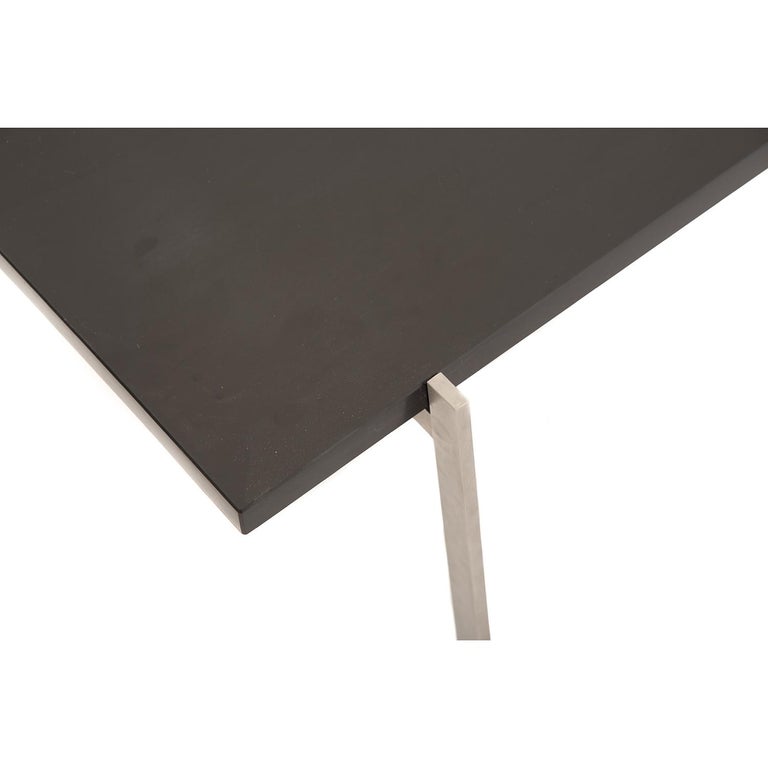 PK61 Slate/Stainless Steel Table by Poul Kjerholm for Fritz Hansen For ...