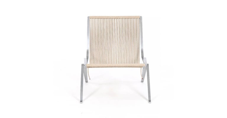 Poul Kjærholm “PK 25” Lounge Chair with Stainless Steel Frame For Sale ...
