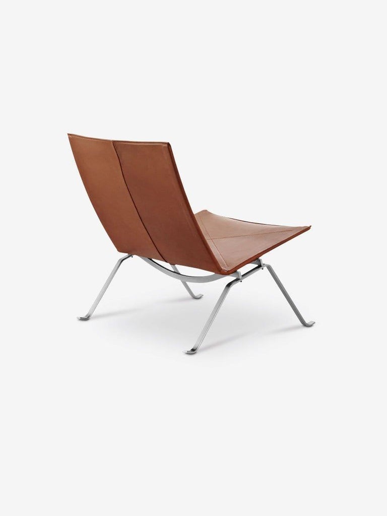 Poul Kjaerholm PK22 Lounge Chair in Rustic Leather by Fritz Hansen For Sale at 1stDibs