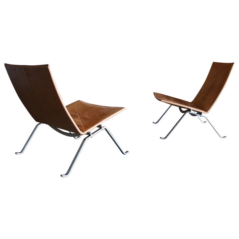 Poul Kjaerholm PK22 Lounge Chairs for Fritz Hansen 2008 at 1stDibs