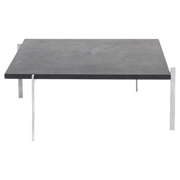Poul Kjærholm PK61 Coffee Table with Black Slate Top For Sale at 1stDibs