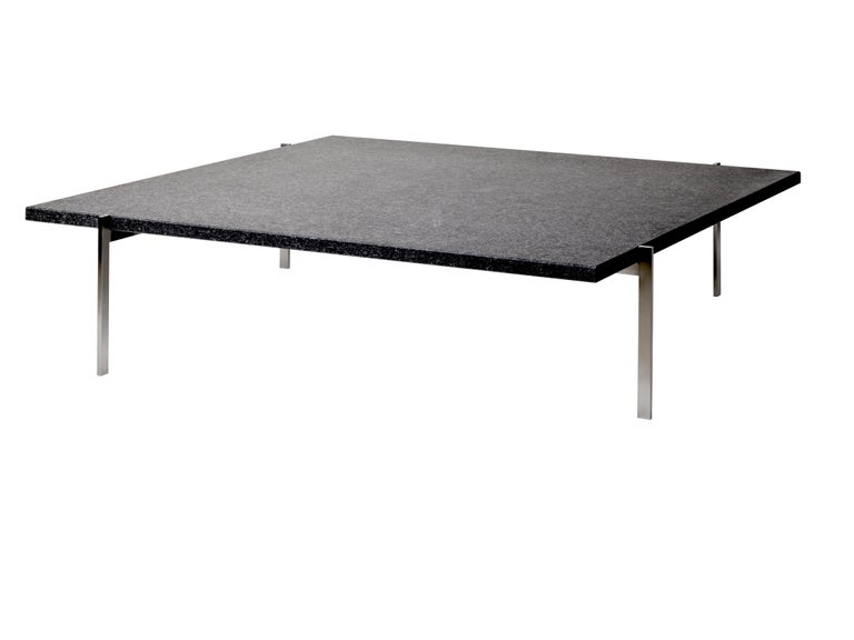 Poul Kjærholm PK61 Dark Granite Coffee Table, Fritz Hansen, Denmark ...