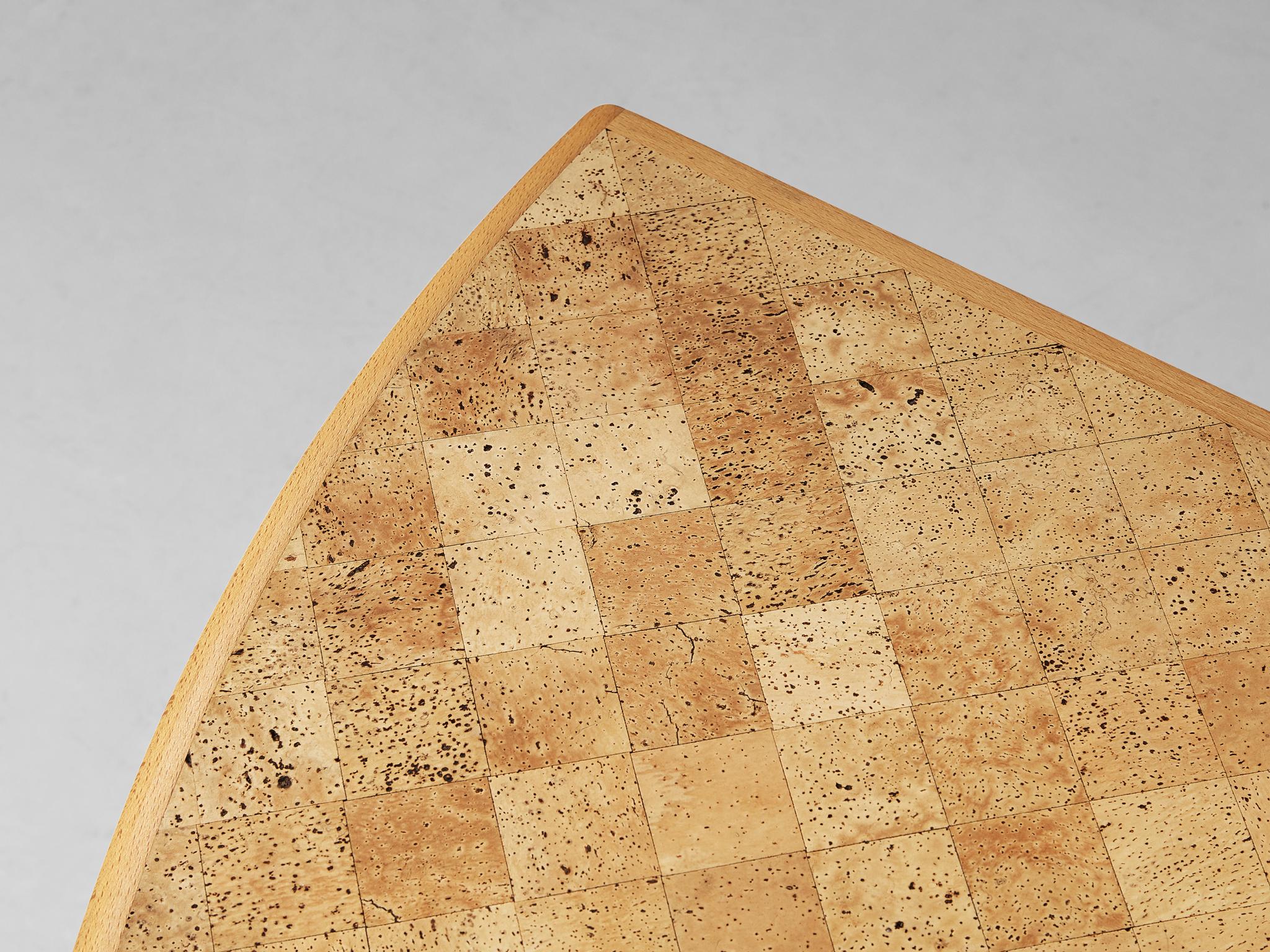 Poul Kjærholm Semicircular Table in Steel, Cork and Beech For Sale at ...