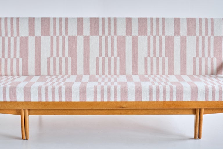 Poul Volther Sofa / Daybed in Oak and Pierre Frey Fabric, Gemla, Sweden ...