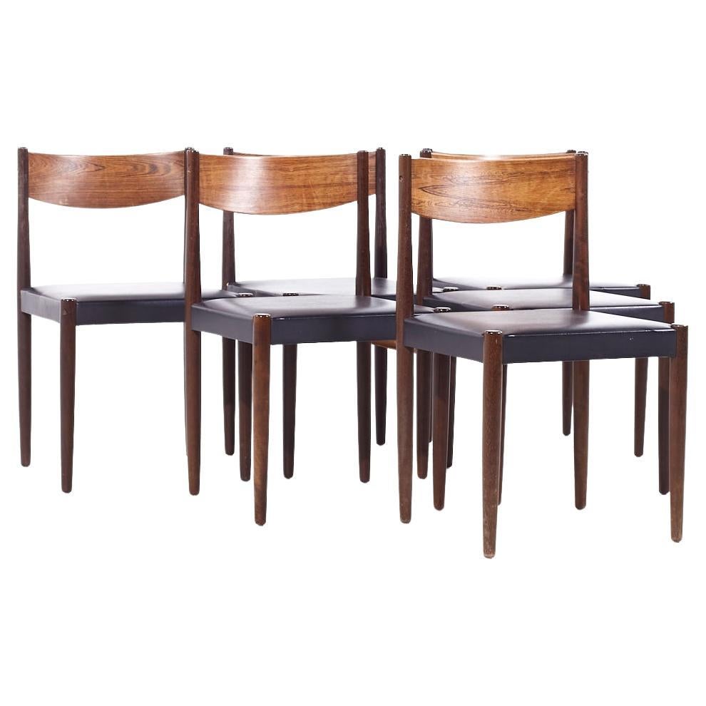 4x 60s 70s Teak Chairs Dining Chair Poul M. Volther Frem Røjle For Sale ...