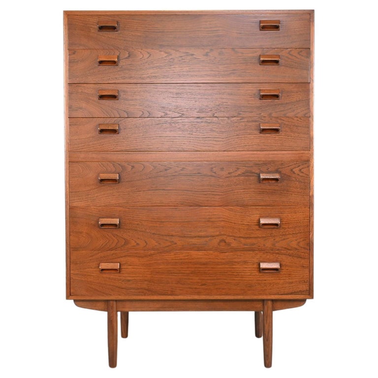 Povl Dinesen Danish Modern Teak Highboy Dresser For Sale at 1stDibs