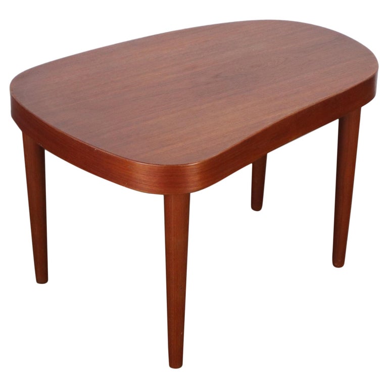 Povl Dinesen Teak Biomorphic Shape Danish Modern Table For Sale at 1stdibs