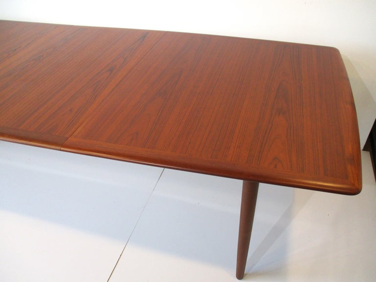 Povl Dinesen Teak Expanding Dining Table Denmark at 1stDibs
