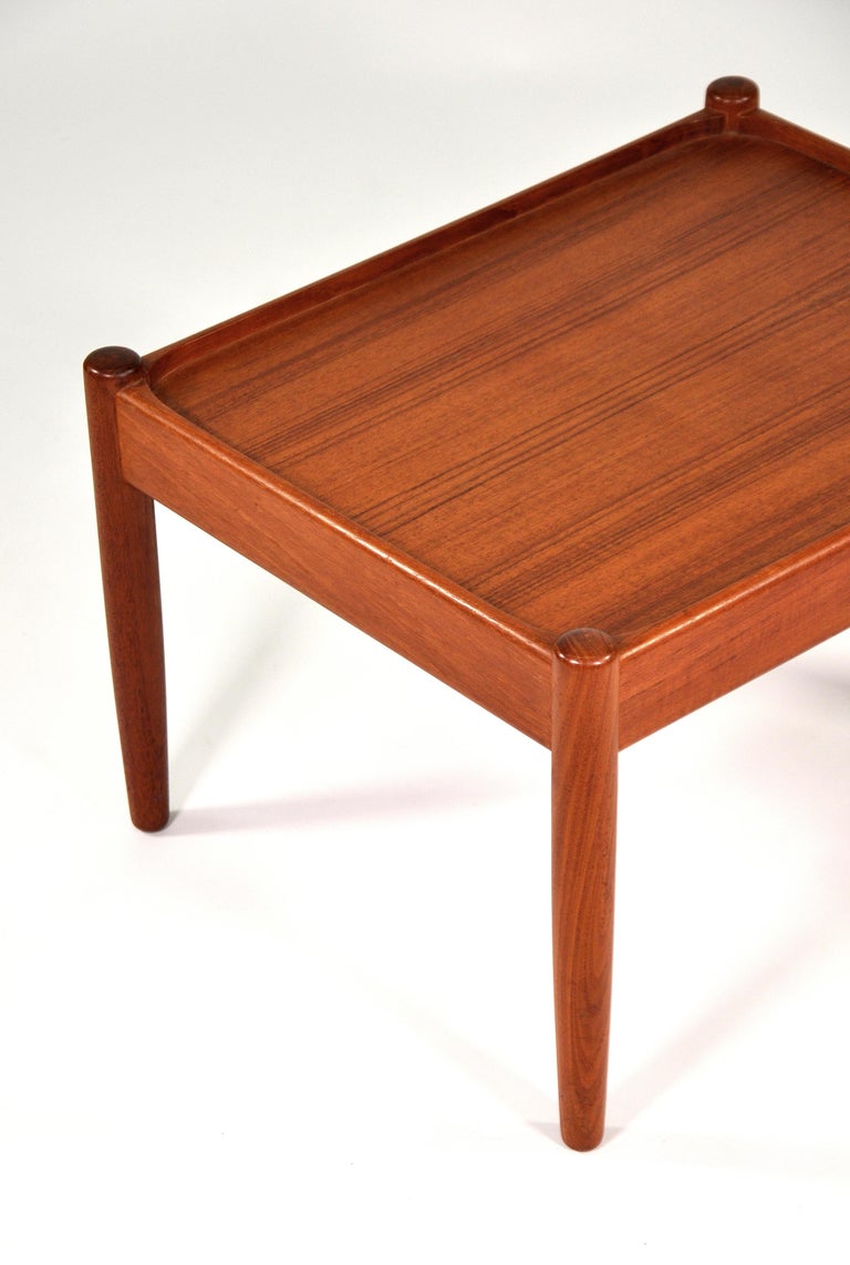 Povl Dinesen Teak Side Table, Denmark, 1960s For Sale at 1stDibs