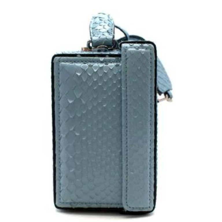Powder Blue Python Small Grace Box Bag For Sale at 1stDibs