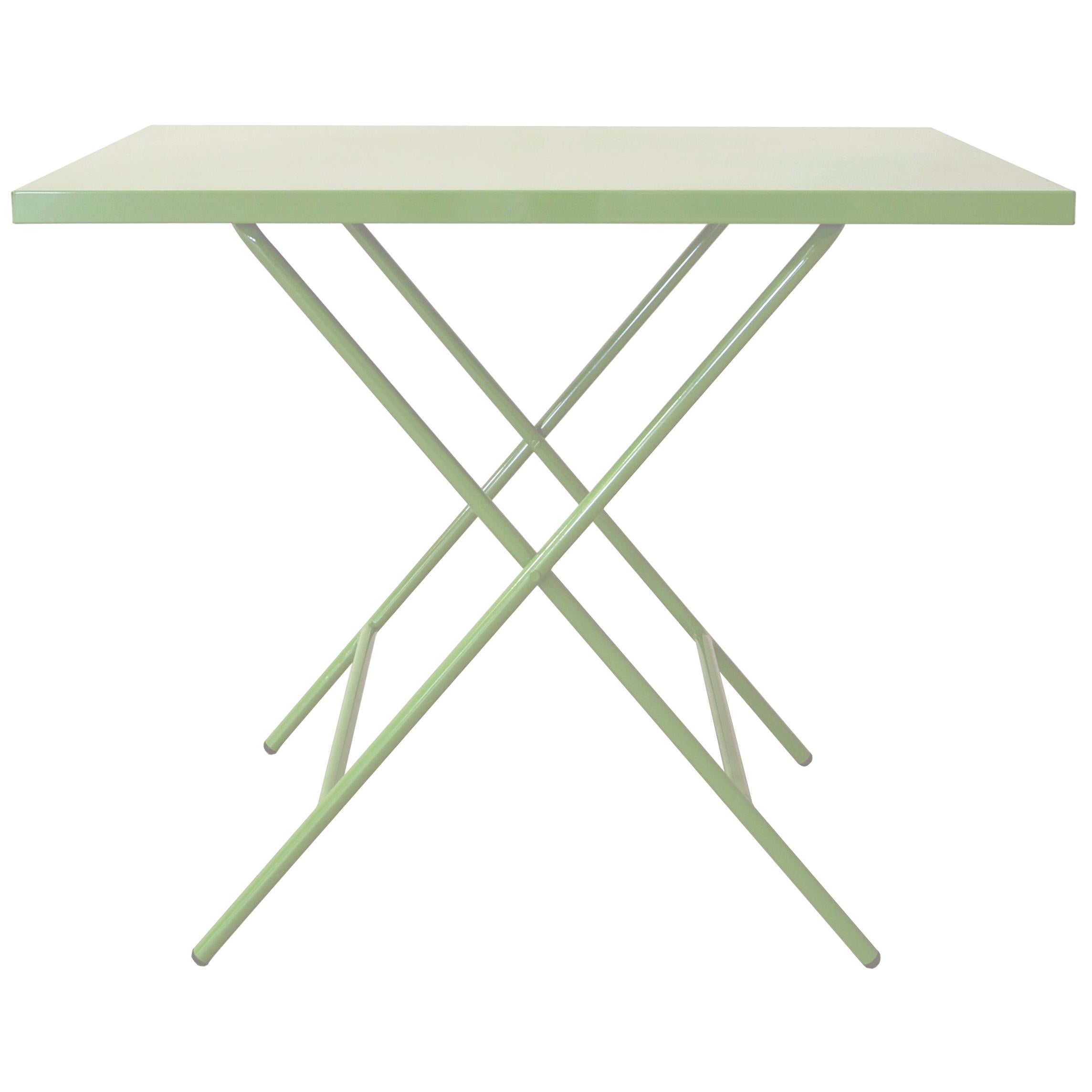Powder Coated Folding Table, Mint Green For Sale at 1stDibs